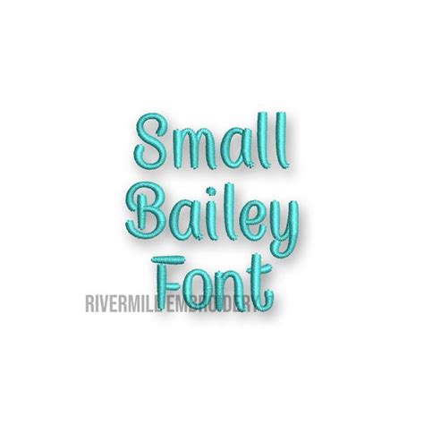 Small Bailey Machine Embroidery Font Machine Embroidery Applique