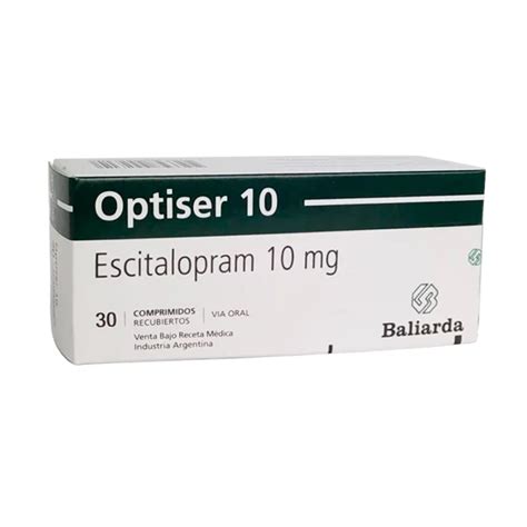 Optiser 10 Escitalopram 10 Mg Cont 30 Comprimidos Punto Farma