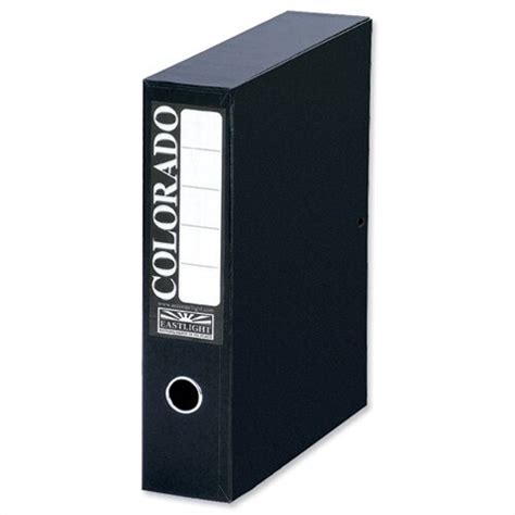 A4 Black Box File Lock Spring 70mm Spine Pack 5 Eastlight Colorado Hunt Office Uk