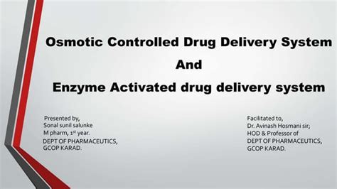 Osmotic Drug Delivery System Pptx