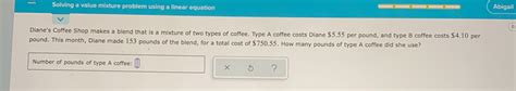 Solved Solving A Value Mixture Problem Using A Linear Equation Abigail