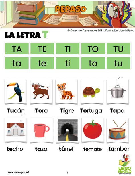 Sílabas Con La T Aquí Tienen Más Fundación Libro Mágico