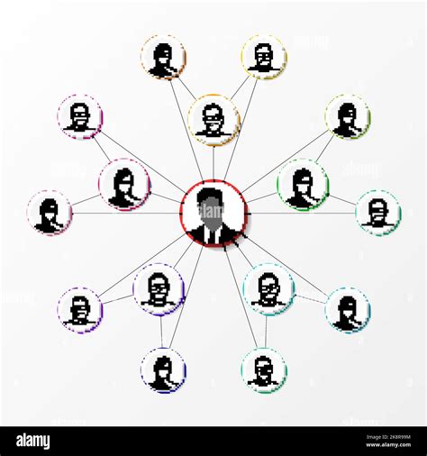 network concept social connection group of people vector