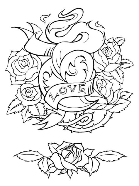 Tattoos Coloring Pages 60 Pictures Free Printable