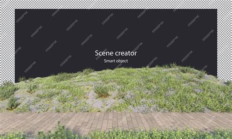 Premium Psd Way Path Through Trees And Grass Field Way Path Through Grass Field And Tree