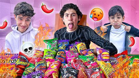 Probando Todas Las Papas Picantes De La Tienda 🥵 Calificando Leo