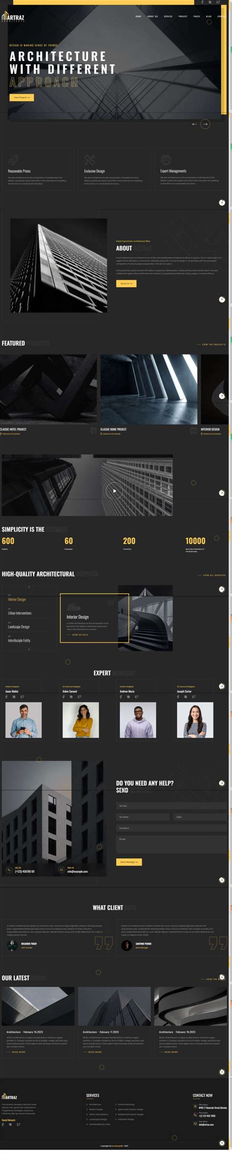 html5网页制作，建筑设计网站模板下载 17素材网