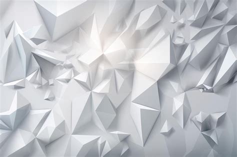 Premium AI Image A White Abstract Background With A Lot Of Triangular Shapes Generative AI