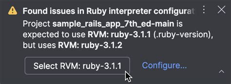 Ruby Version Managers Rubymine Documentation