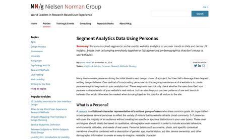 Segment Analytics Data Using Personas