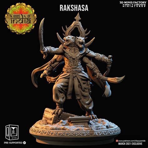 Rakshasa From Clay Cyanide Miniatures Gods Of India Monster