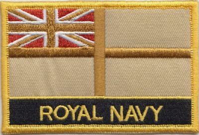 Royal Navy Rn Ensign Flag Desert Version Embroidered Patch Ebay Uk