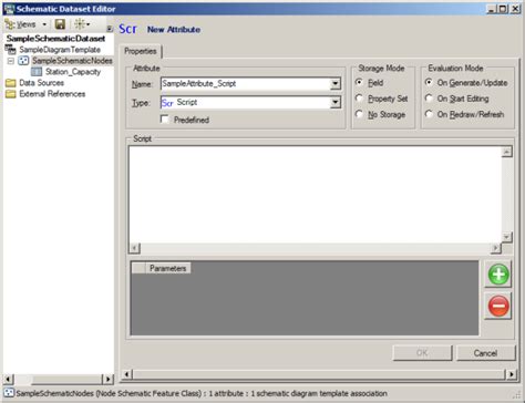 Configuring Parameters For A Script Schematic Attribute—arcmap