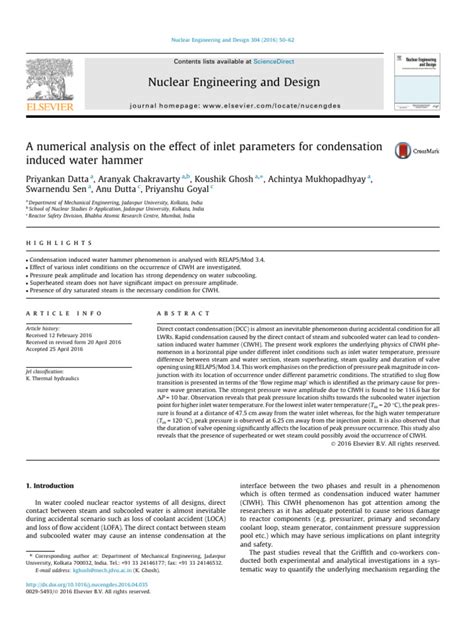 Jurnal A Numerical Analysis On The Effect Of Inlet Parameters For Condensation Download Free