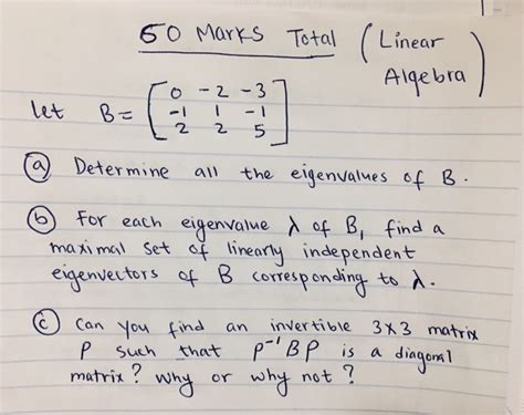 Solved Advanced Linear Algebra Please Help Me With The