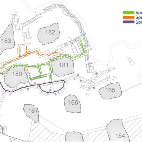paths taken by the quadruped robots in the fully autonomous mission of