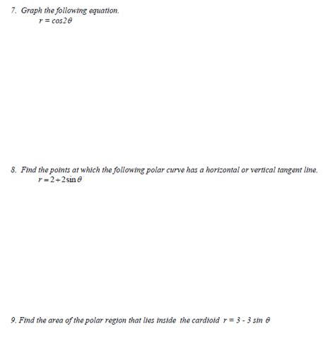 Solved Graph The Following Equation R Cos Theta Find Chegg
