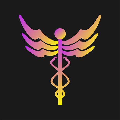 Caduceus Vector Icon 23771577 Vector Art At Vecteezy