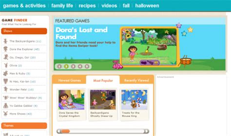 Nick Jr Playtime Website