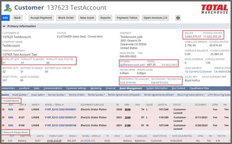 Oracle Cloud Asset Management Total Warehouse