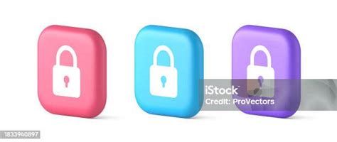 Padlock Locking Web Access Button Password Security Protection Safe