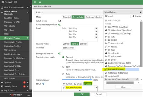 Technical Tip How To Configure A Bridge Mode Ssid Fortinet Community