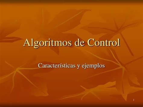 Ppt Algoritmos De Control Powerpoint Presentation Free Download Id