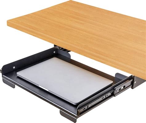 Gome Under Desk Laptop Pull Out Drawer Mount Metal Bracket With Solid