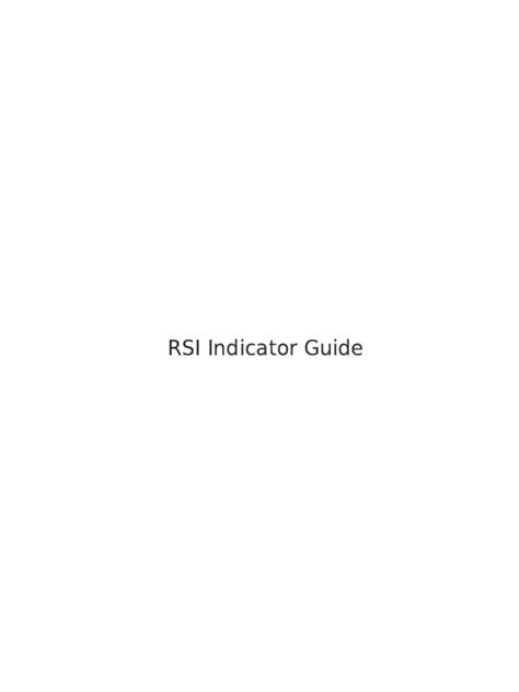 Rsi Indicator Guide Pdf