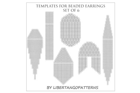 Bead Template Beading Graph Blank Template Paper Graph Pattern Instant Download Brick