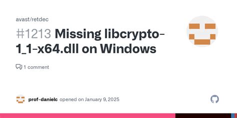 Missing Libcrypto 11 X64dll On Windows · Issue 1213 · Avastretdec · Github