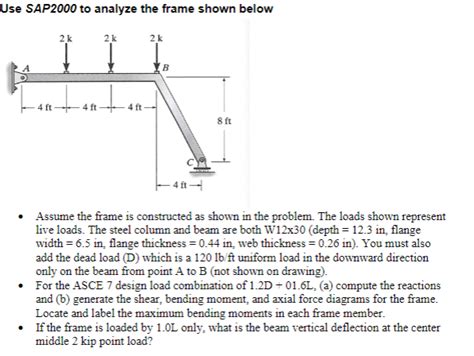 Solved Use SAP To Analyze The Frame Shown Below K K Chegg Com