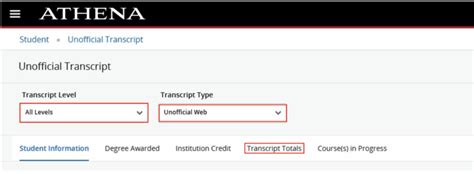 Unofficial Transcript Uga Office Of The Registrar