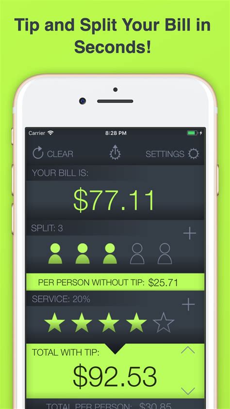 Tip Calculator Tap Tip For Iphone Download
