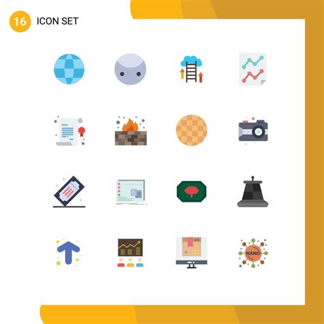 Set Of 16 Commercial Flat Colors Pack For World Upload Greatness Symbols Server Editable Pack Of