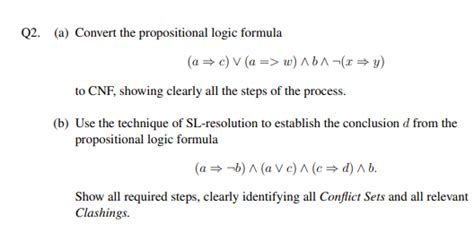 solved a convert the propositional logic formula