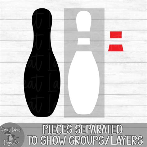 Bowling Pin Instant Digital Download Svg Png Dxf And Eps Files