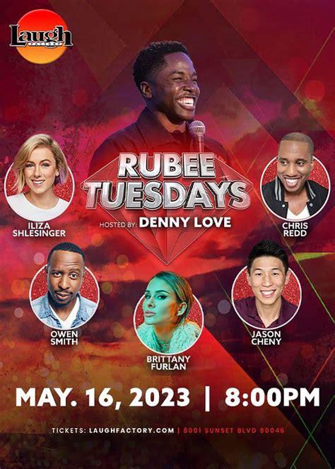 Rubee Tuesdays Tickets At Laugh Factory Hollywood In Los Angeles By Laugh Factory Hollywood Tixr