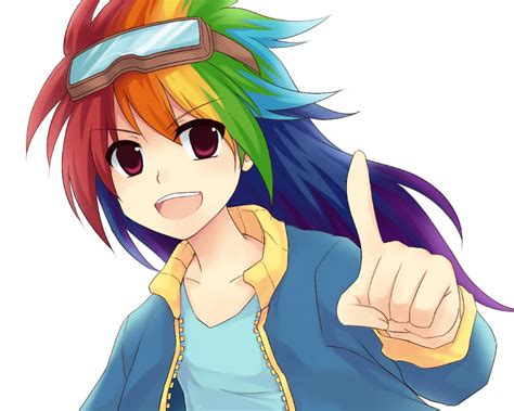 12721 Artistpandagirlz Clothes Female Goggles Human Humanized Jacket Rainbow Dash