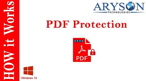 How To Password Protect A Pdf File Without Adobe Acrobat Online Youtube