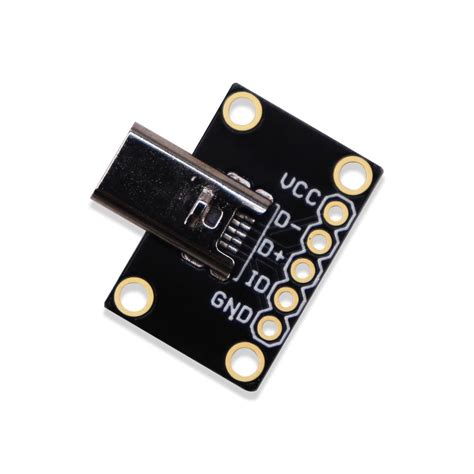 Treadax 4pcs Usb Microb Plug Breakout Board 5pin Male Connector Adapter