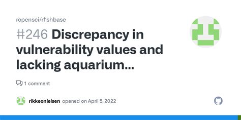 Discrepancy In Vulnerability Values And Lacking Aquarium Metadata