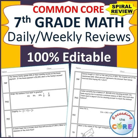 7th Grade Math Standards Indiana