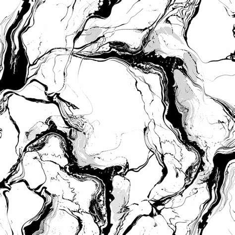Black And White Marble Texture Seamless Pattern Premium Ai Generated