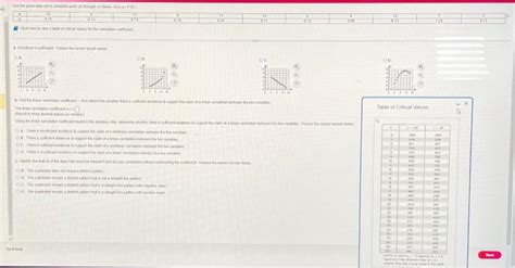 Solved Use The Given Data Set To Complete Parts A Through