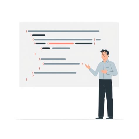 A Man Presenting Code Architecture Warm Endeavors Vectorart Ai