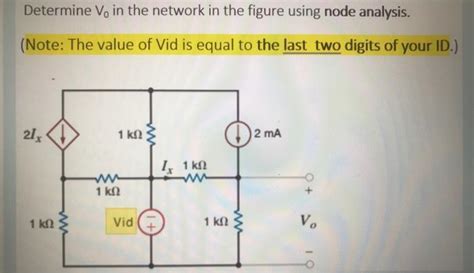 Solved Determine V In The Network In The Figure Using Node