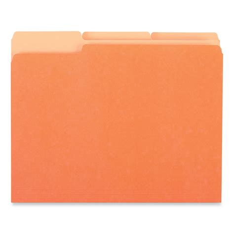 Universal Deluxe Colored Top Tab File Folders 1 3 Cut Tabs Letter Size Orange Light Orange