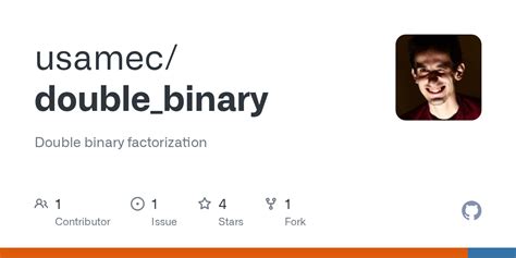 Github Usamecdoublebinary Double Binary Factorization
