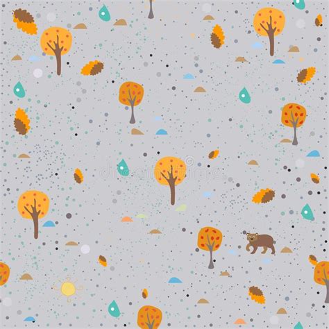 Seamless Smale Sized Tree Pattern Stock Illustration Illustration Of Backdrop Drawing
